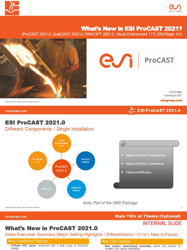 CAST - What Is New ProCAST 2021 | PDF | Fluid Dynamics | Computer Aided Design