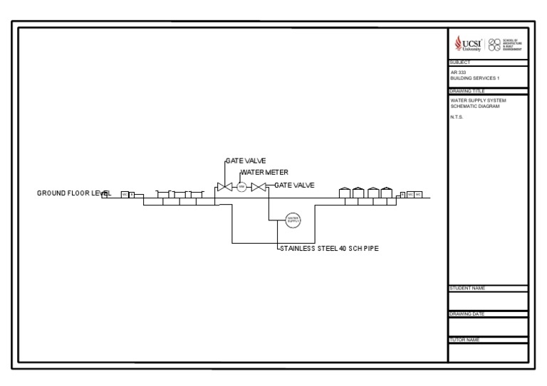 Water Supply System Schematic Diagram | PDF