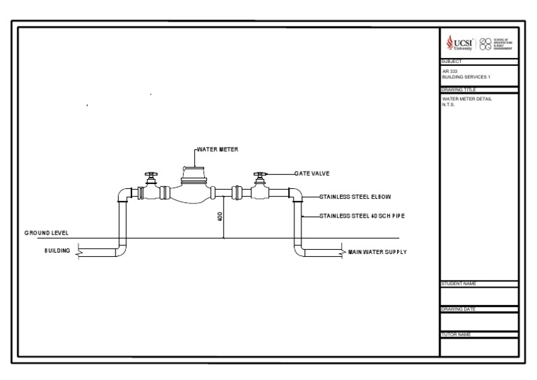 Water Meter Detail Drawing | PDF