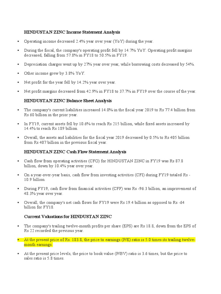 FA Project HZ - 2019 | PDF | Return On Equity | Financial Accounting