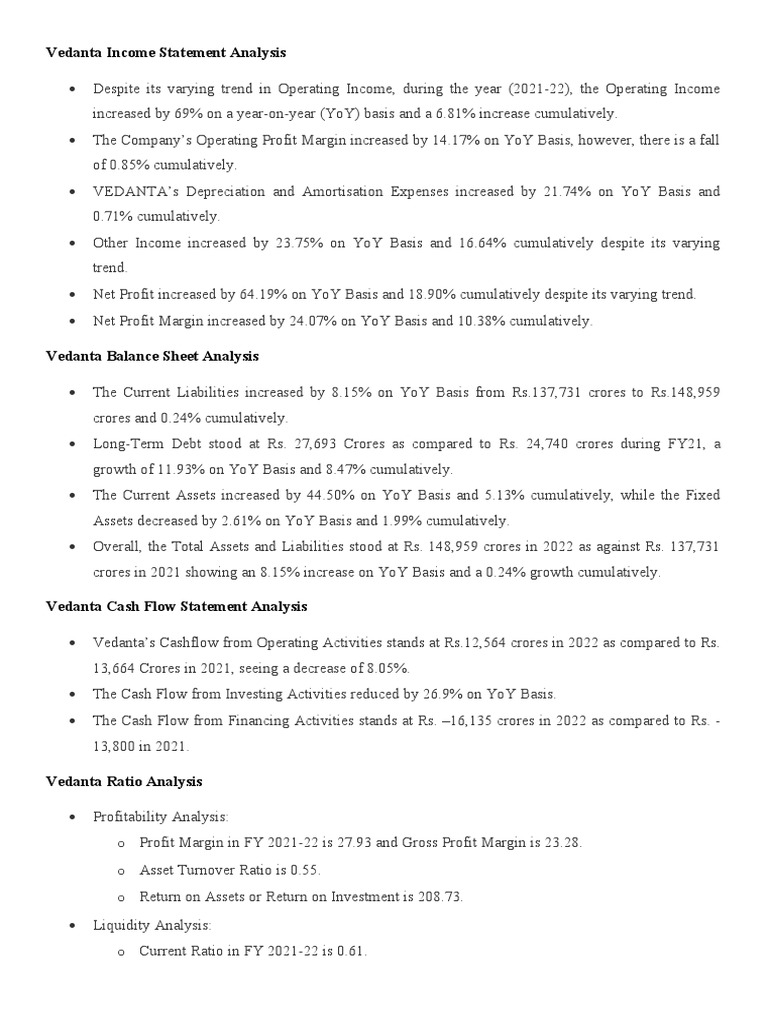 2022 Vedanta and Hindustan Zinc | Download Free PDF | Balance Sheet ...