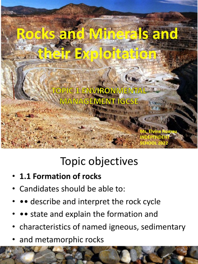 Rocks and Minerals and Their Exploitation | PDF | Rock (Geology ...