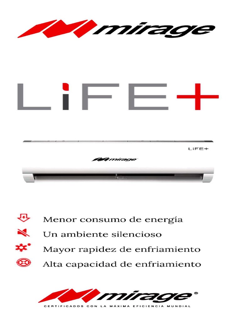 Ficha Tecnica Minisplit Mirage | PDF | Ingeniería mecánica | Máquinas