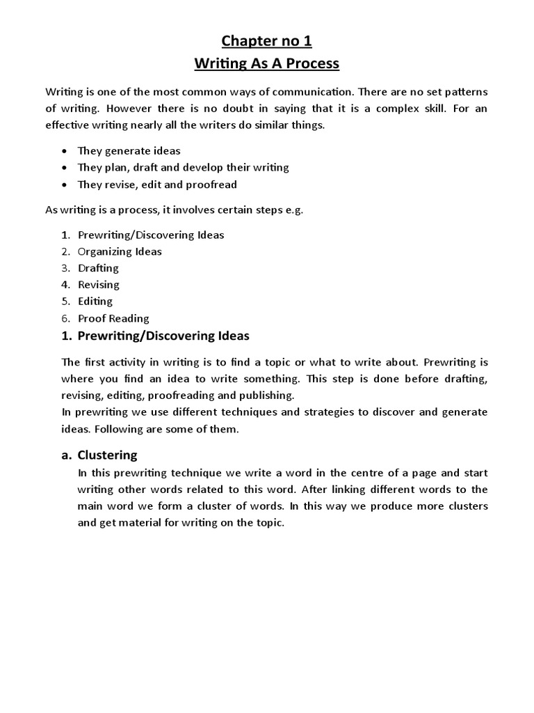 Writing As A Process | PDF | Essays | Proofreading