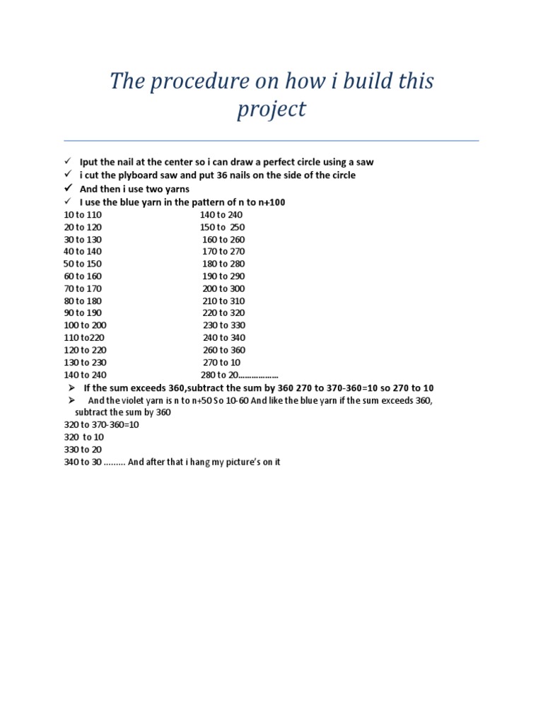The Procedure On How I Build This Project | PDF