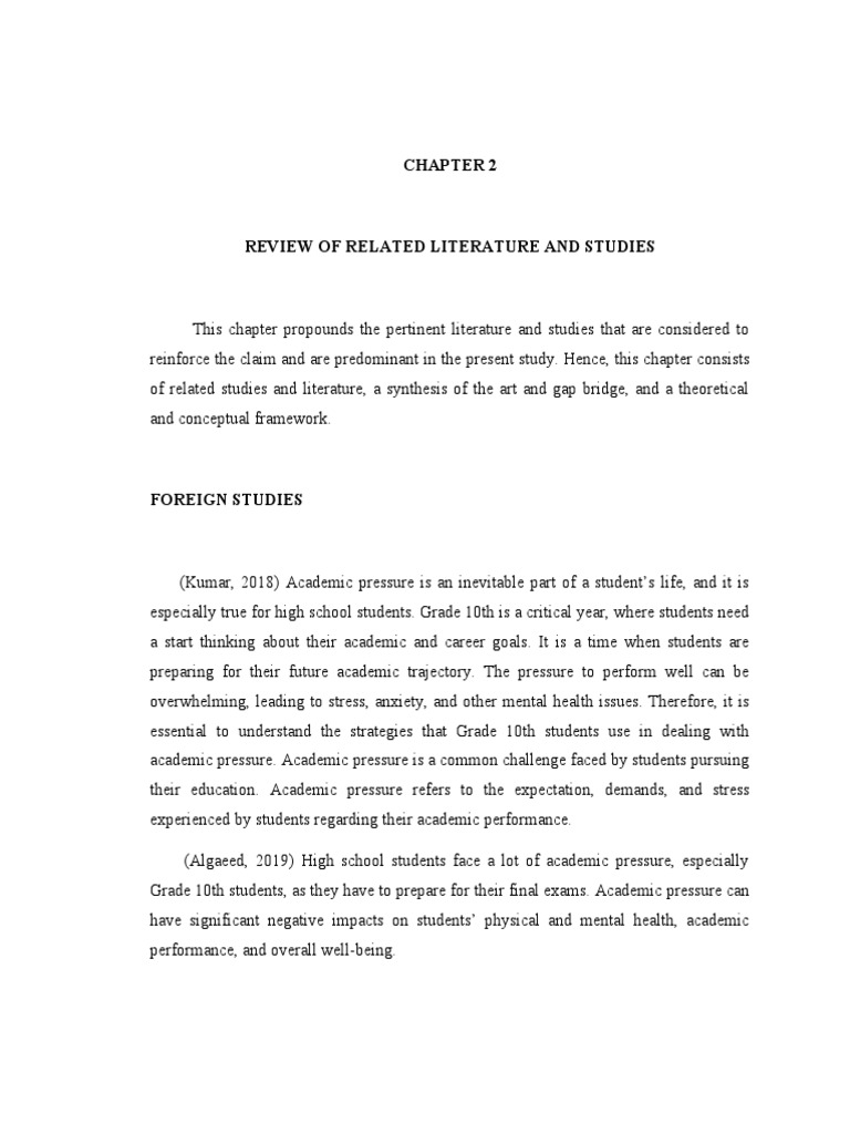 Chapter 2 Literature Review | PDF | Social Support | Mental Health