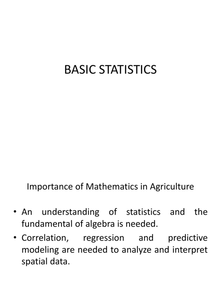 5.basic Statistics | PDF | Statistics | Regression Analysis