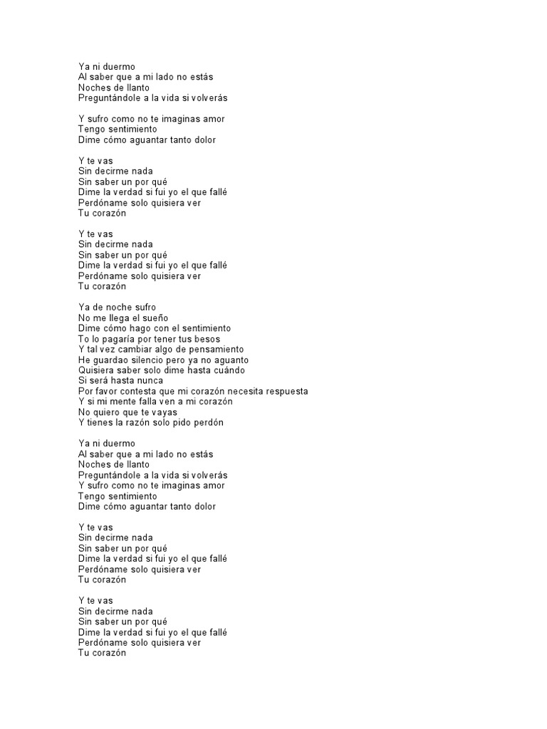 Letras de Canciones | PDF