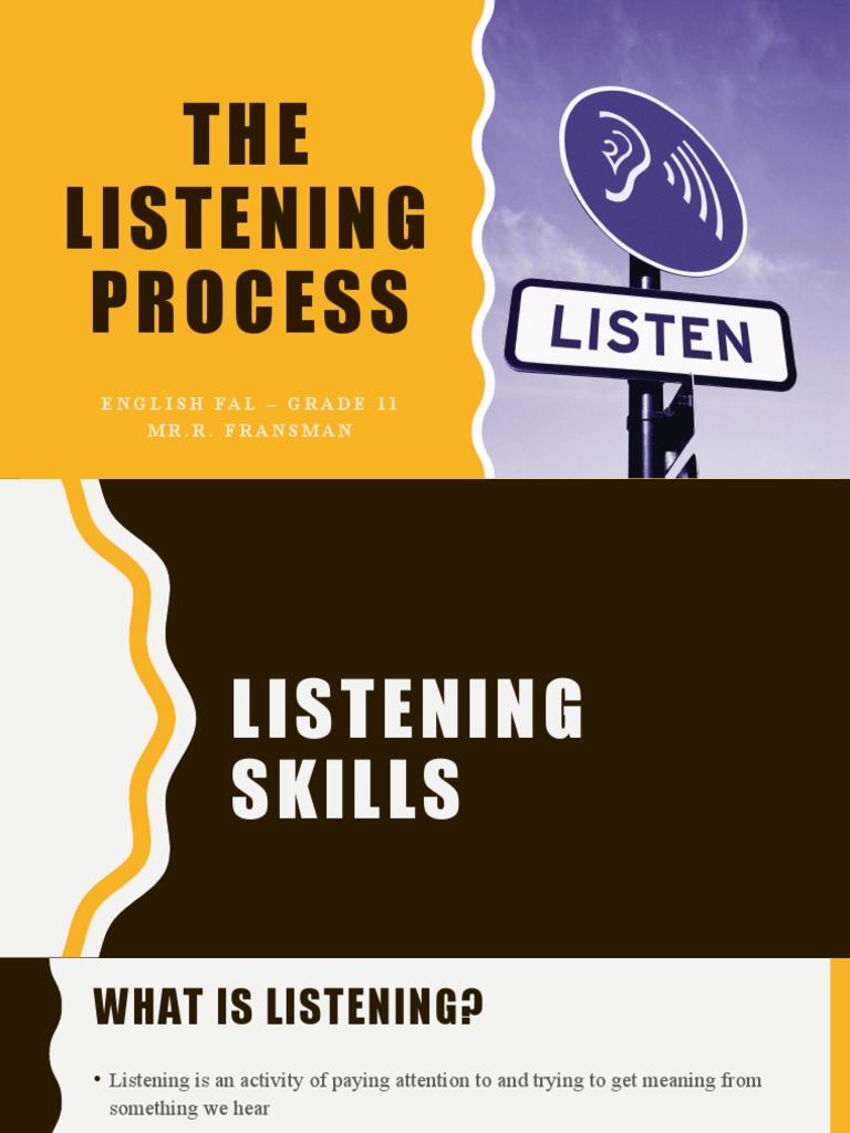 The Listening Process | PDF | Sound | Information