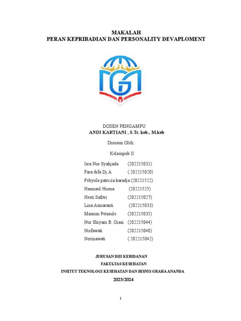Peran Kepribadian Dan Pengembangan Diri Bu Andi | PDF | Karier ...