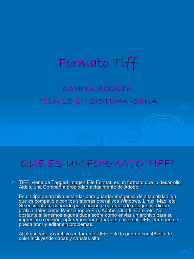 Formato Tiff | PDF | Color | Archivo de computadora