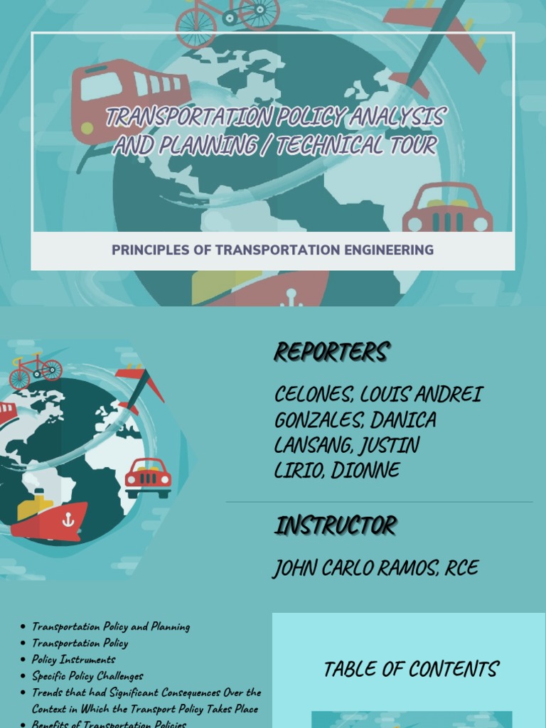 Transpo PPT Group12 | PDF | Policy | Transport
