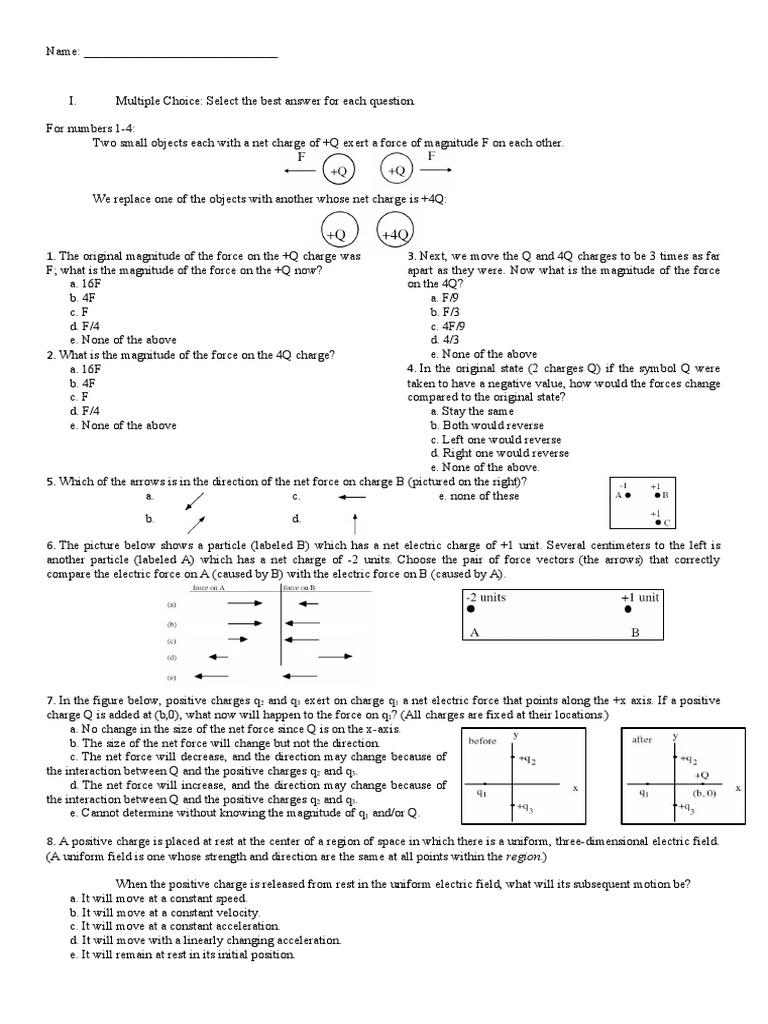 Electric Force Field and Flux | Download Free PDF | Flux | Force