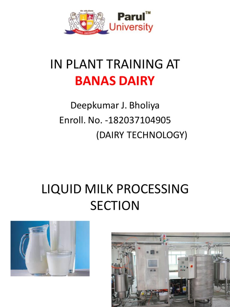 Banas Dairy: Liquid Milk Processing Overview | PDF | Yogurt | Ice Cream