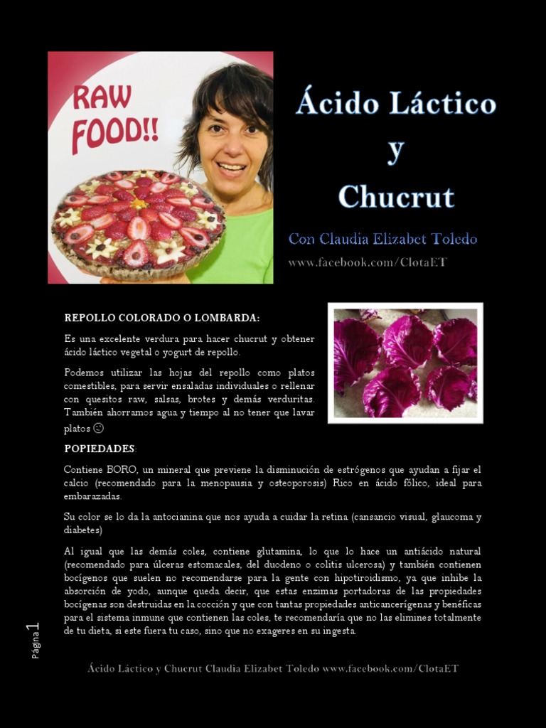 Ácido Láctico en Chucrut Vegetal | PDF | Probiótico