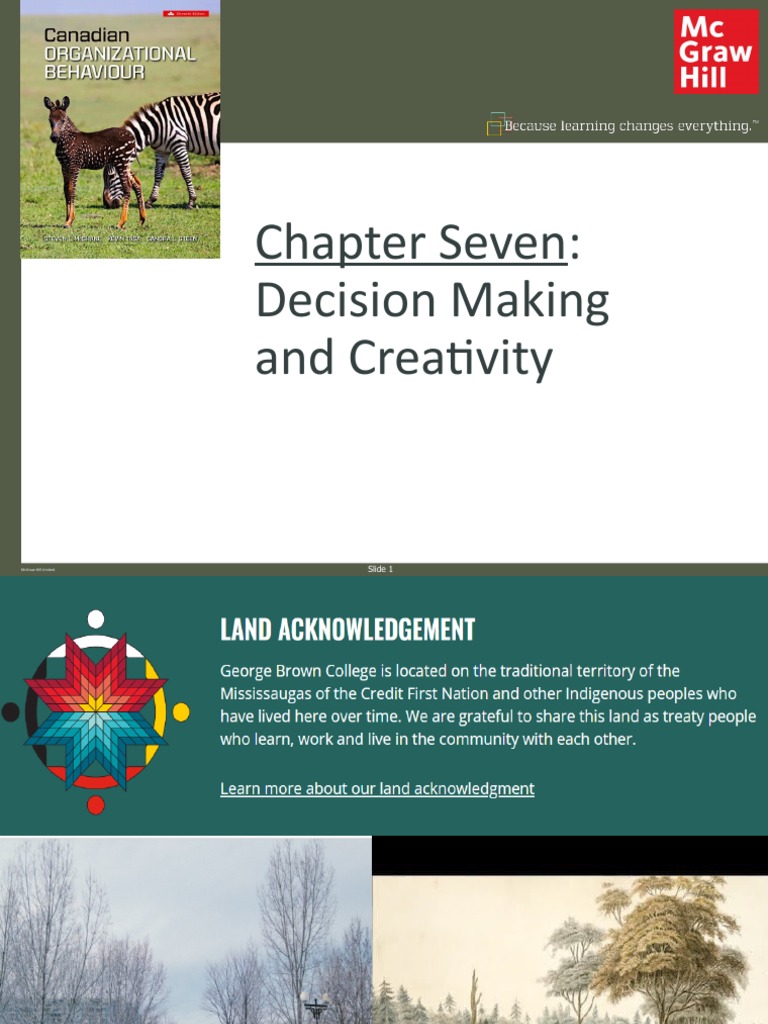 Week 3 McShane11e - Ch07 OB GBC (Learners) | Download Free PDF | Decision Making | Rationality