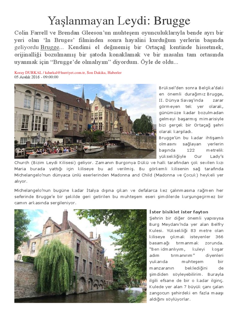 Brugge - Yaşlanmayan Leydi | PDF