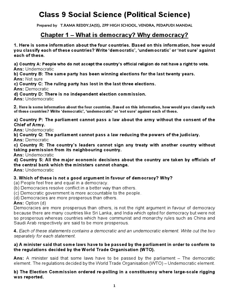 9th Ss POLITICS 28 Papers | PDF | Nelson Mandela | Democracy