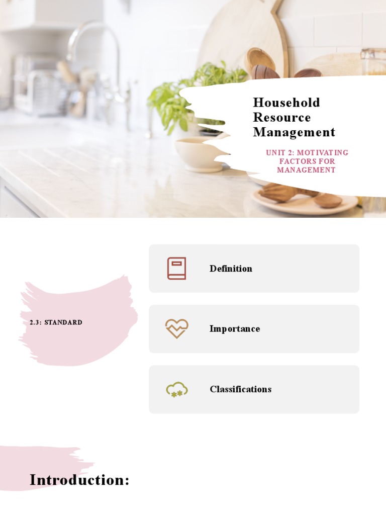 Household Resource Management | PDF | Goal | Motivation