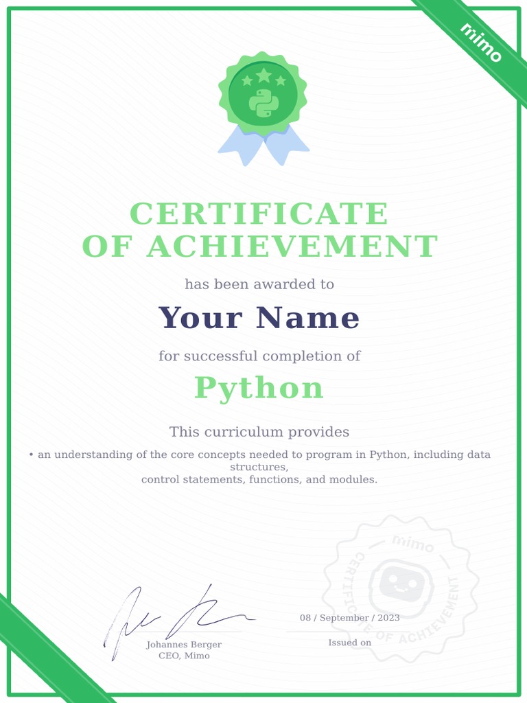 Mimo Certificates 125 | PDF