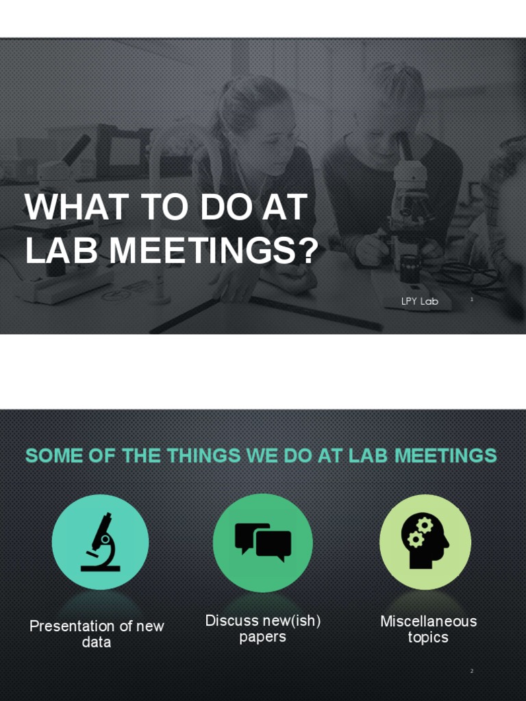 0408 What To Do at Lab Meetings | PDF