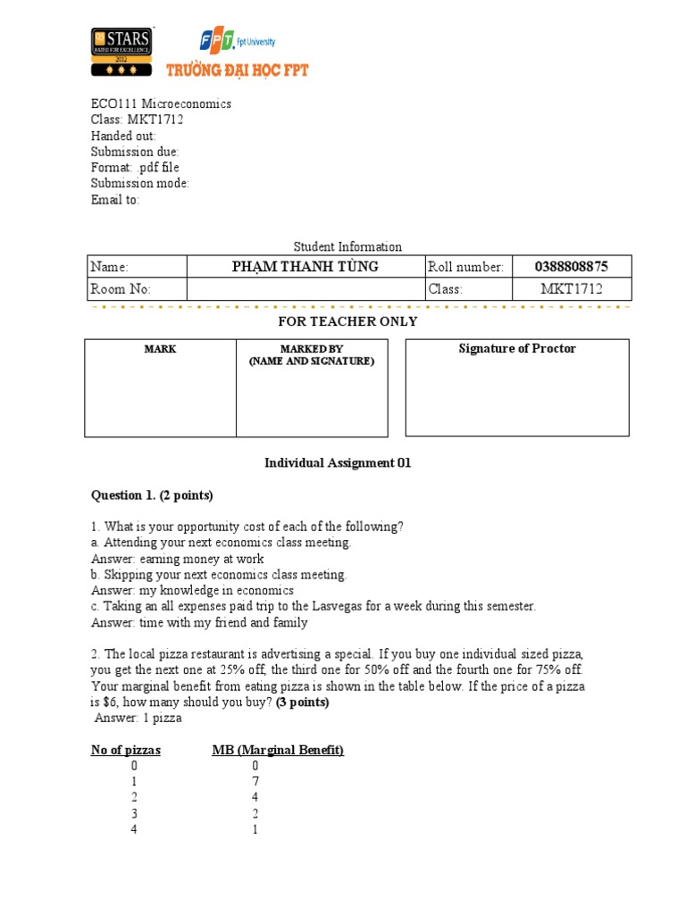 ECO111 Microeconomics Assignment Insights | PDF | Trade | Exports