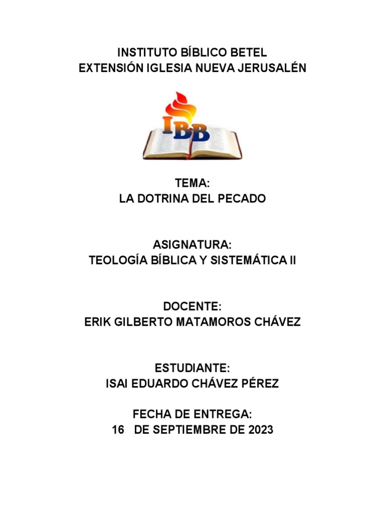 Instituto Bíblico Bete3 | PDF | Pecado | Mal