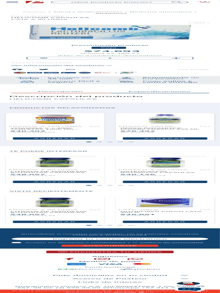 HELICOMB CAPSULAS - Farmacia Pasteur - Medicament | PDF