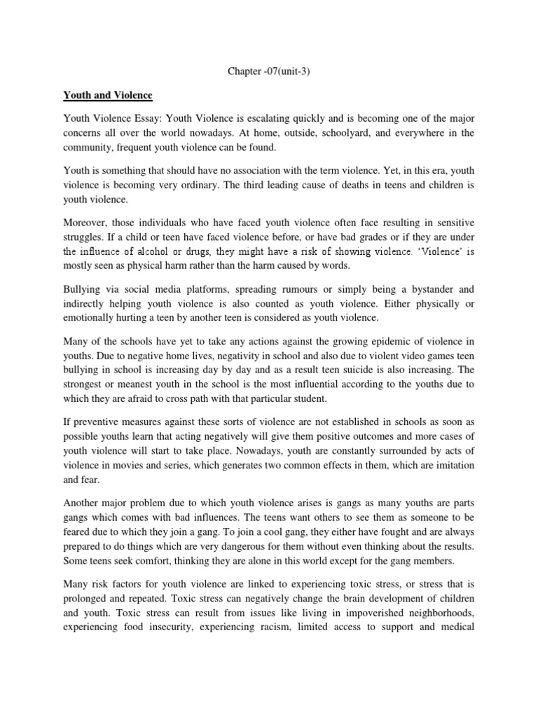 Addressing Youth Violence and Activism | PDF | Violence | Behavioural ...