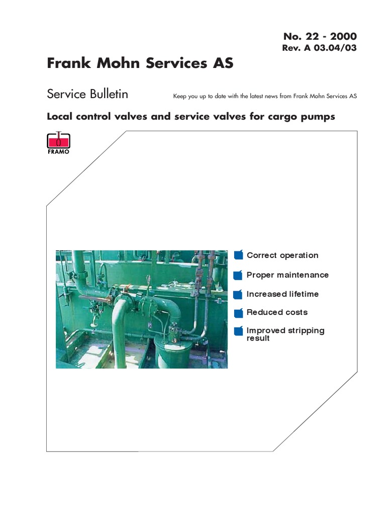 No22 2000 Local Control Valves and Service Valves For Cargo Pumps | PDF ...