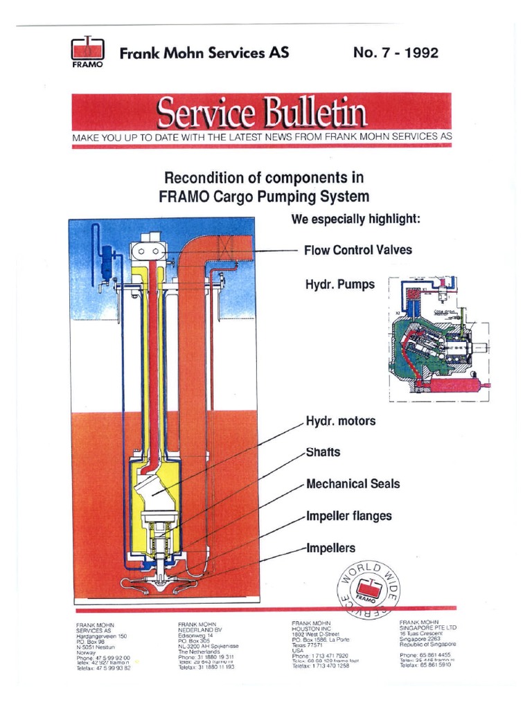 No7 1992 Recondition of Components in Framo Cargo Pumping System | PDF