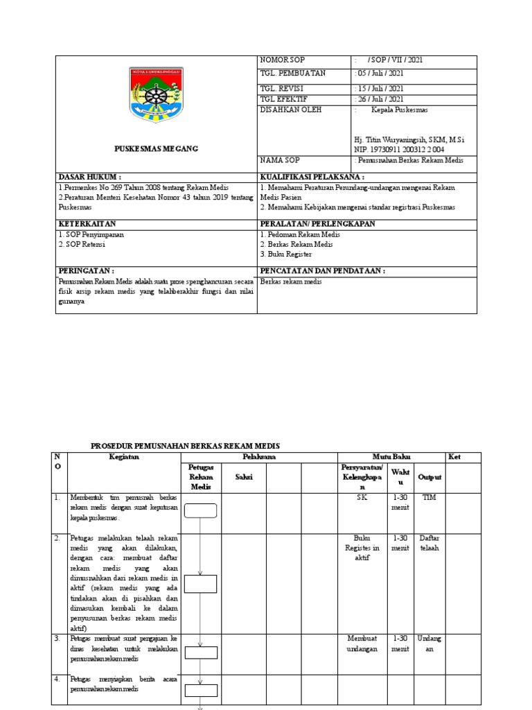 SOP Pemusnahan BRM | PDF