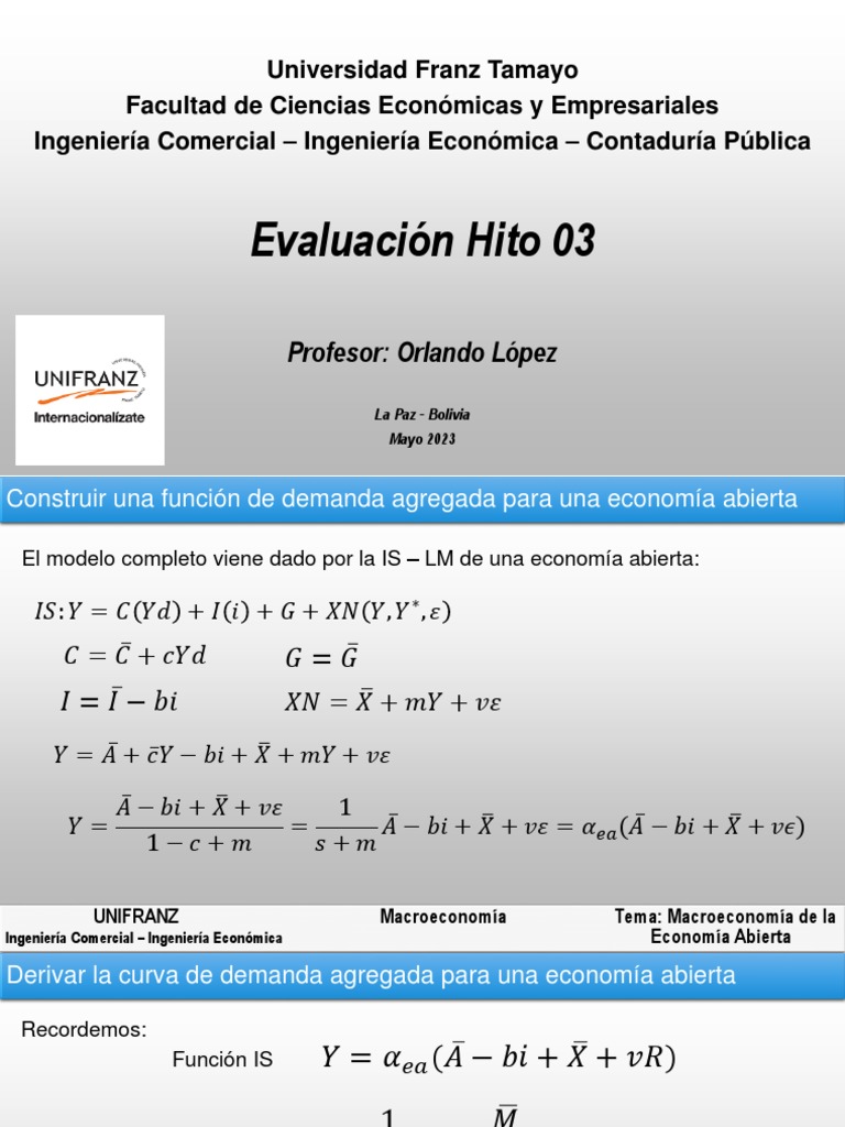 Evaluacion Hito 3 Demanda y Oferta Agregadas | PDF | Macroeconómica | Oferta (economía)