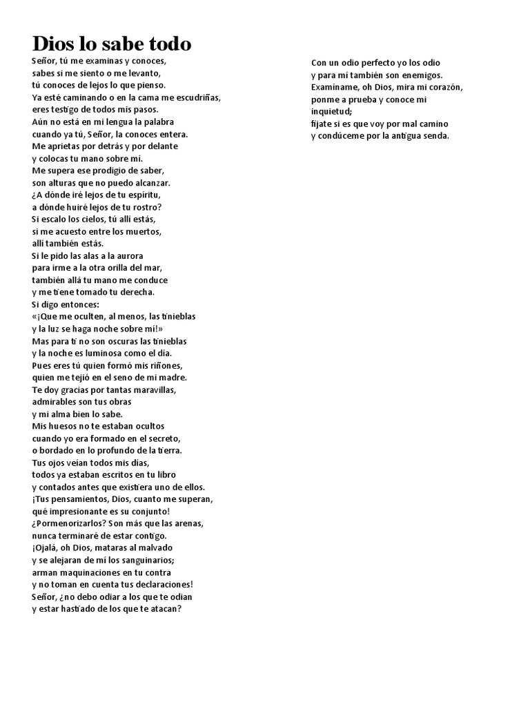 Dios Lo Sabe Todo | PDF