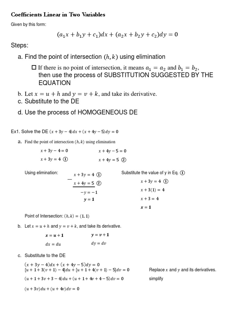 Coefficients Linear in Two Variables1 | PDF | Equations | Arithmetic