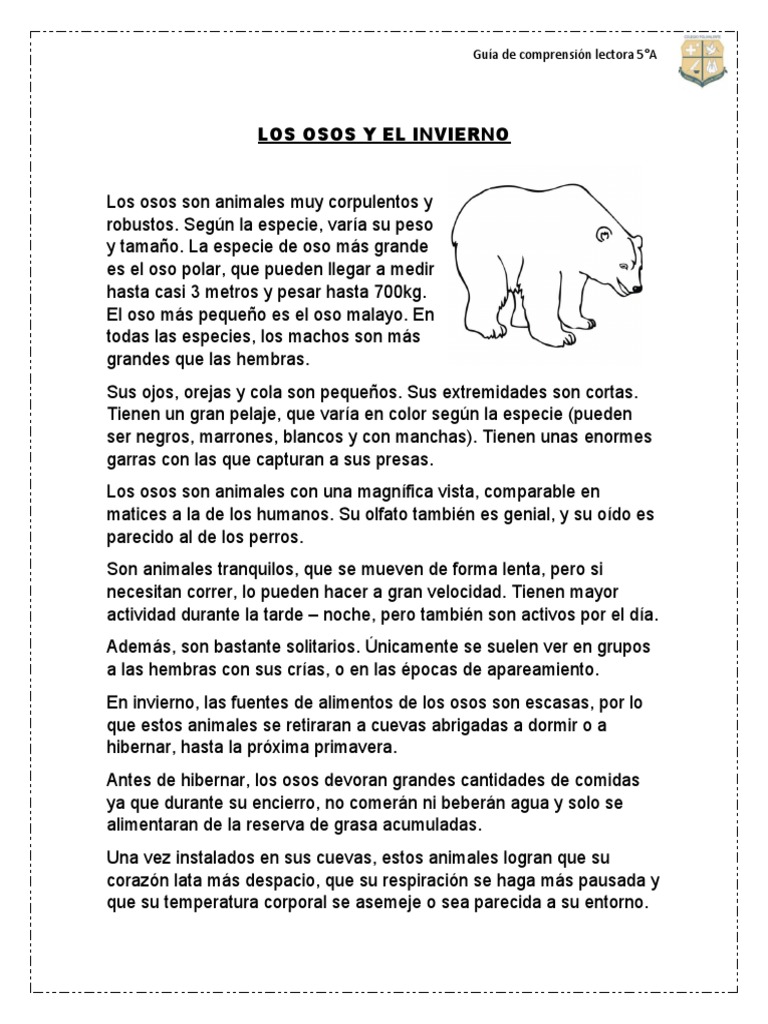 Guía N°1 | PDF | Osos | Oso polar