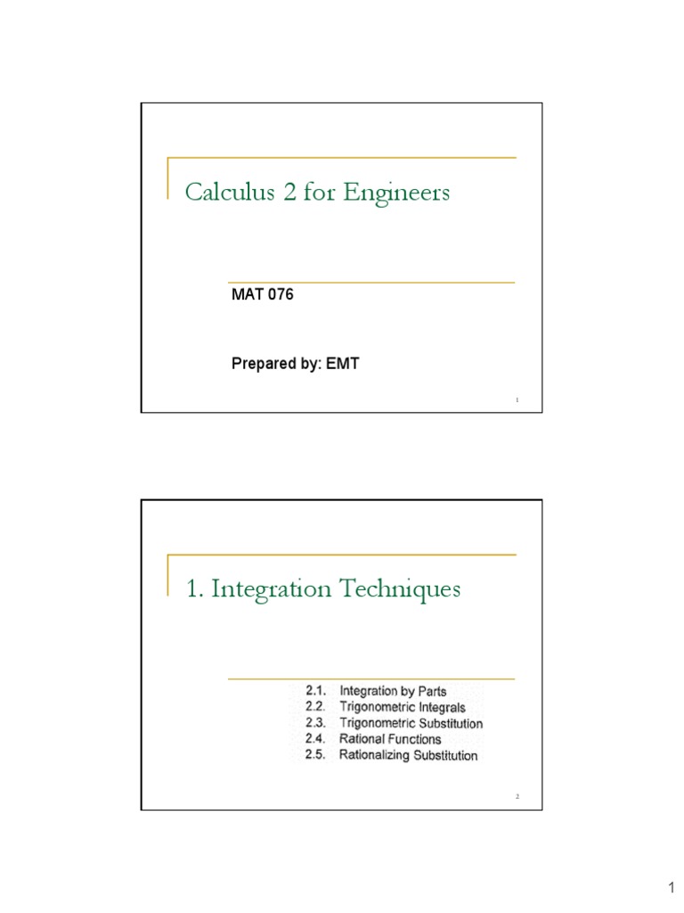 Integration Techniques | PDF | Trigonometric Functions | Function (Mathematics)