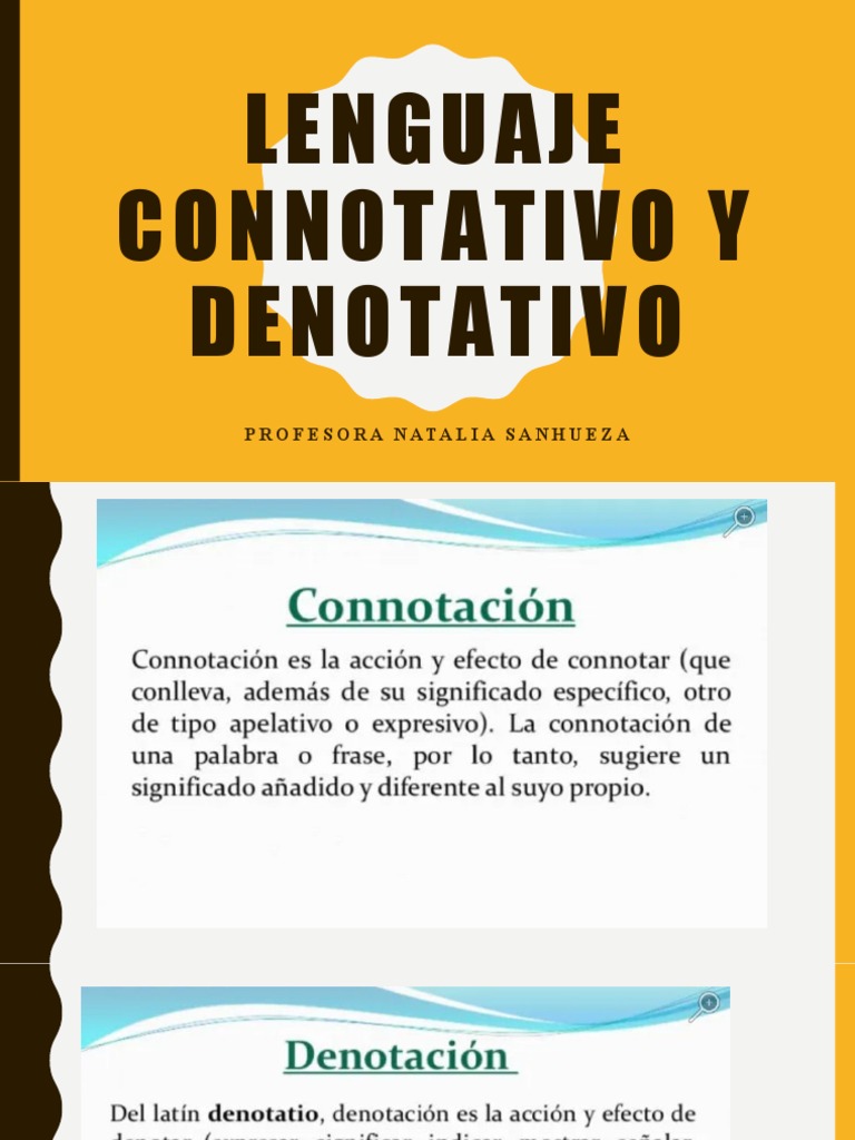 Lenguaje Connotativo y Denotativo | PDF