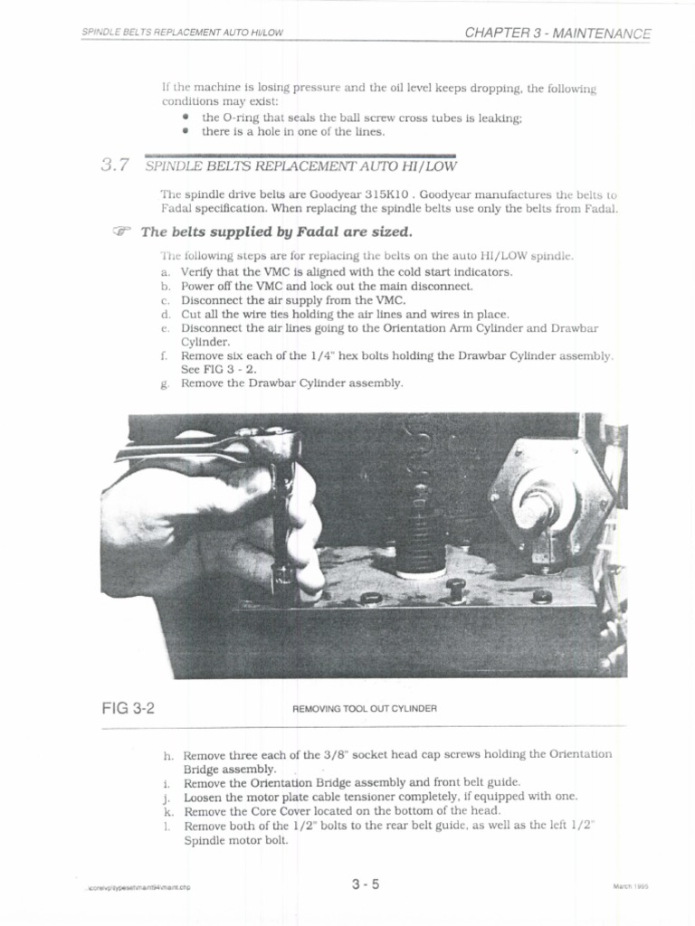 Spindle Belt Replacement | PDF | Belt (Mechanical) | Screw