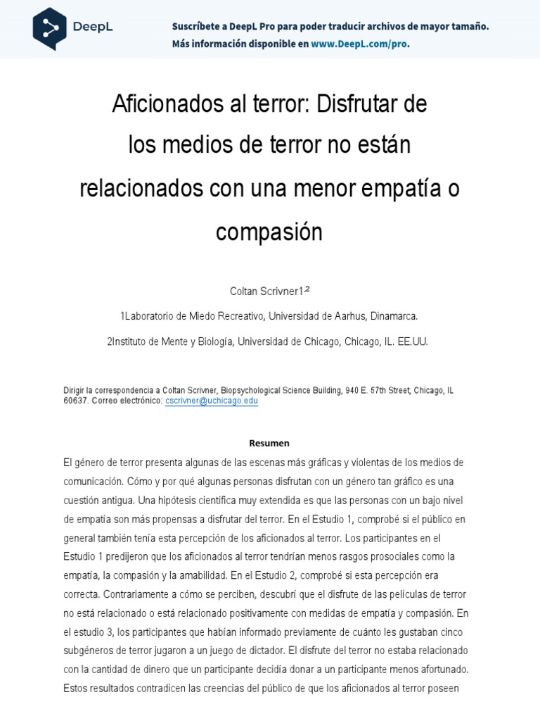 Preprint-Bleeding Heart Horror Fans Es | PDF | Empatía | Películas de ...