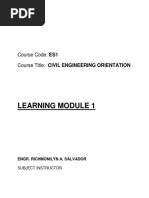 Module 1 Ce Orientation | PDF | Civil Engineering | Engineering