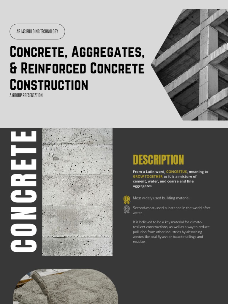 Concrete Technology Overview | PDF | Concrete | Building Technology