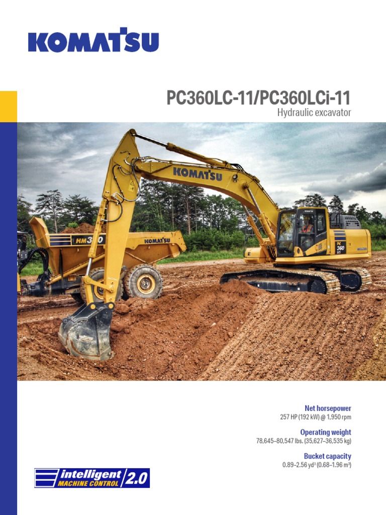 Excavator PC360LC 360LCi 11 Full Brochure English en-PC360LC-LCi-11-FB01-1022-V1 | PDF | Data ...