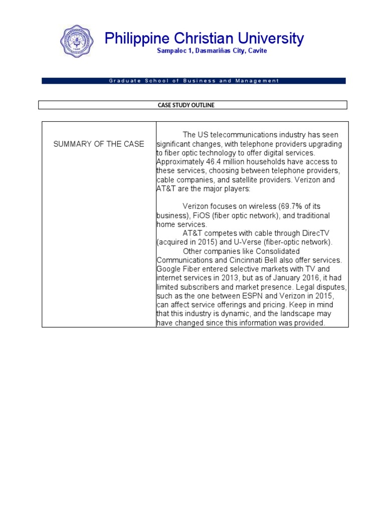 Case - Study - Memo 5 - KAT | PDF | Verizon Communications | At&T
