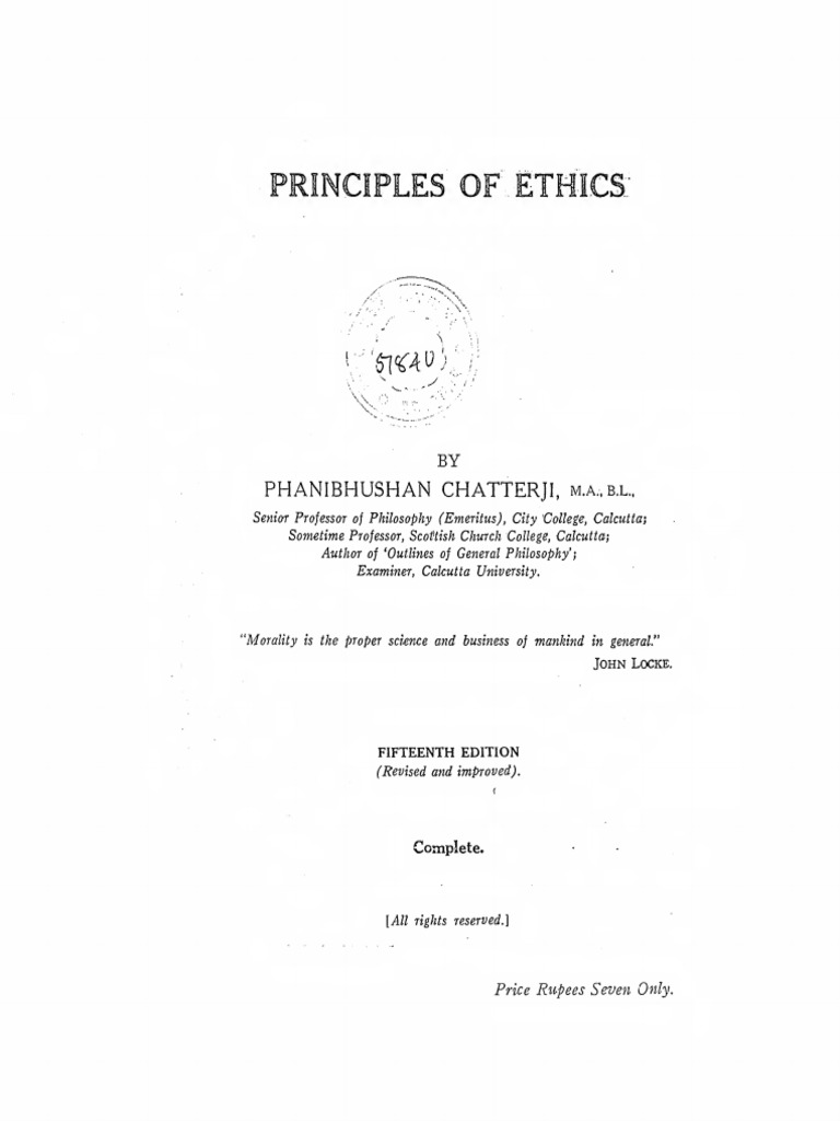 Principles-Of Ethics PC | PDF | Hedonism | Morality