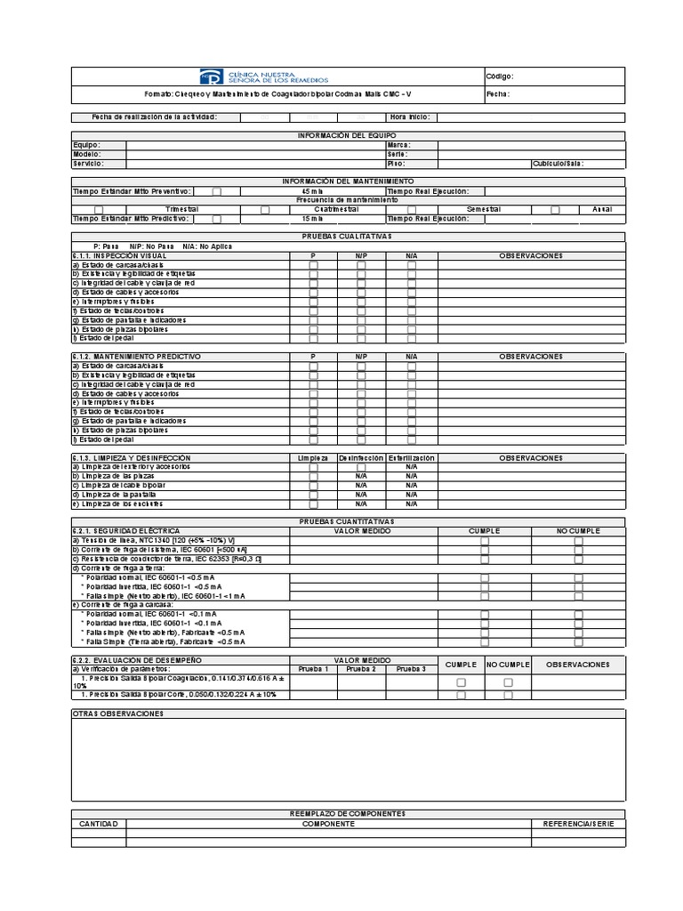 Coagulador Bipolar Codman Malis CMC - V - Formato | PDF | Ingenieria ...