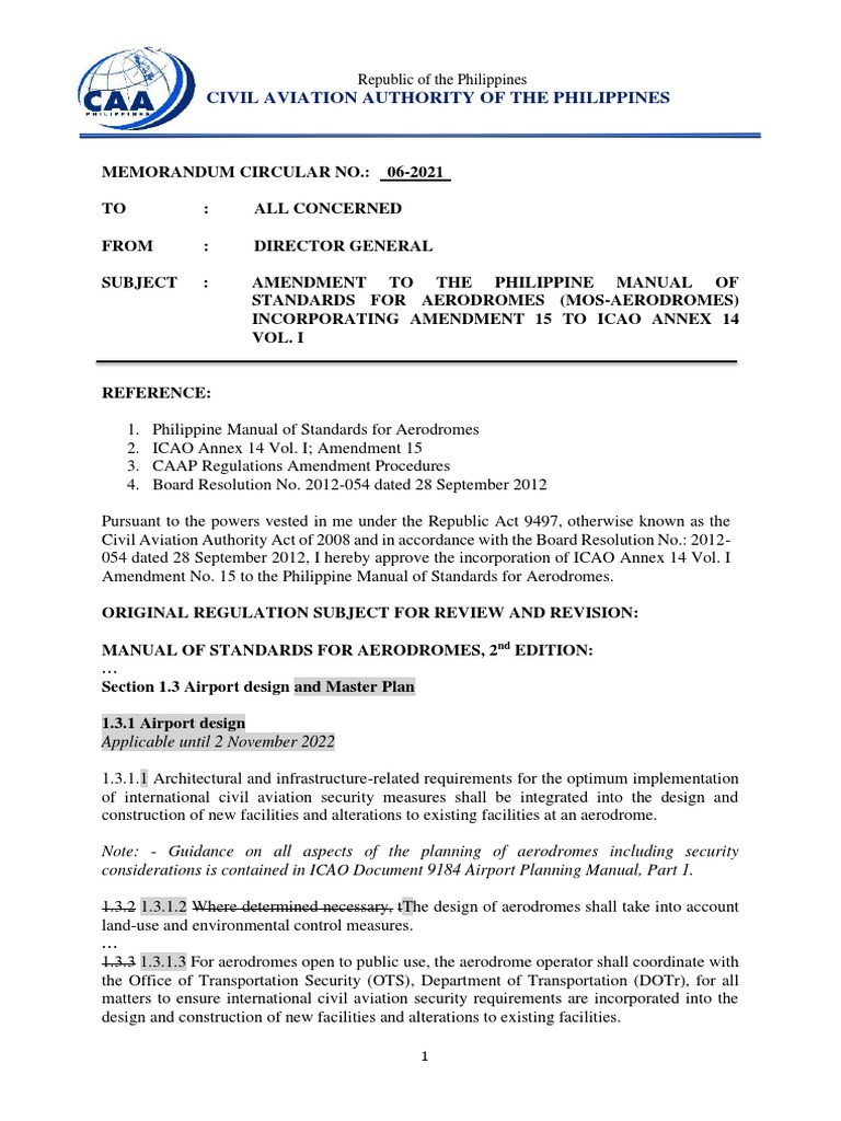 CAAP | PDF | Aerodrome | Airport