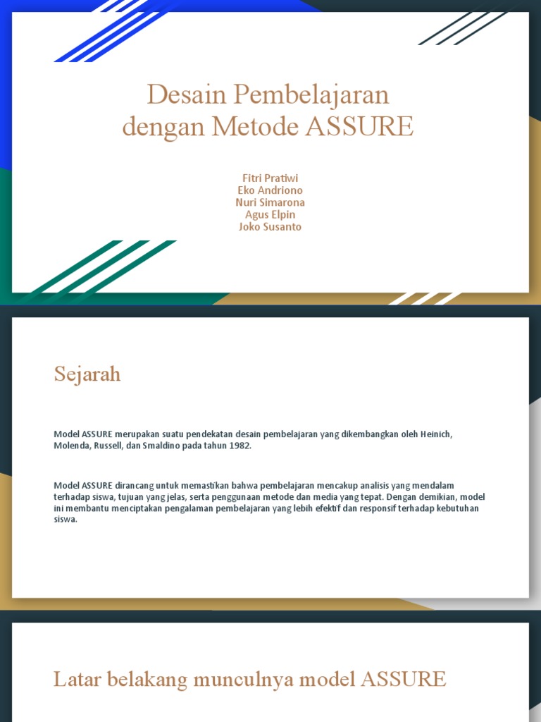 Desain Pembelajaran Model ASSURE | PDF