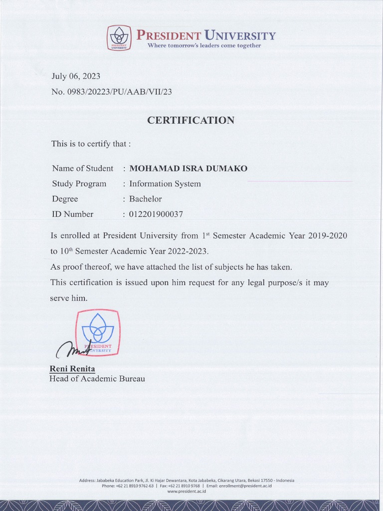 Mohamad Isra Dumako | PDF