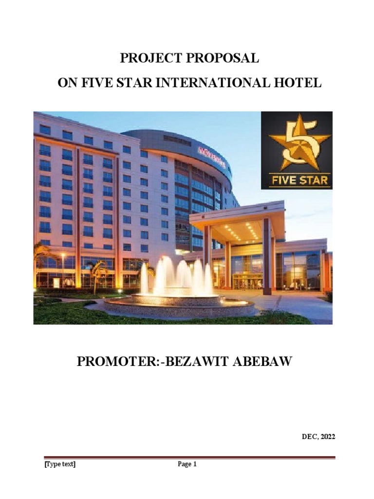 Five Stare Hotel Bezawit | PDF | Tourism | Depreciation